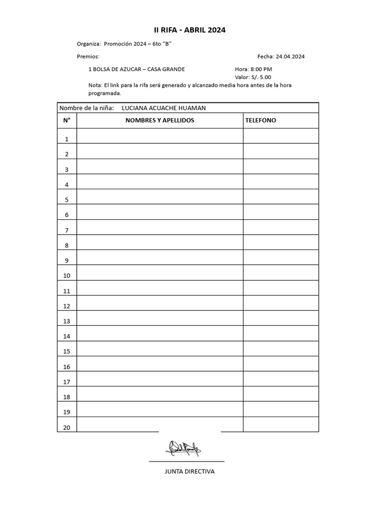 II RIFA - 6to B | PDF