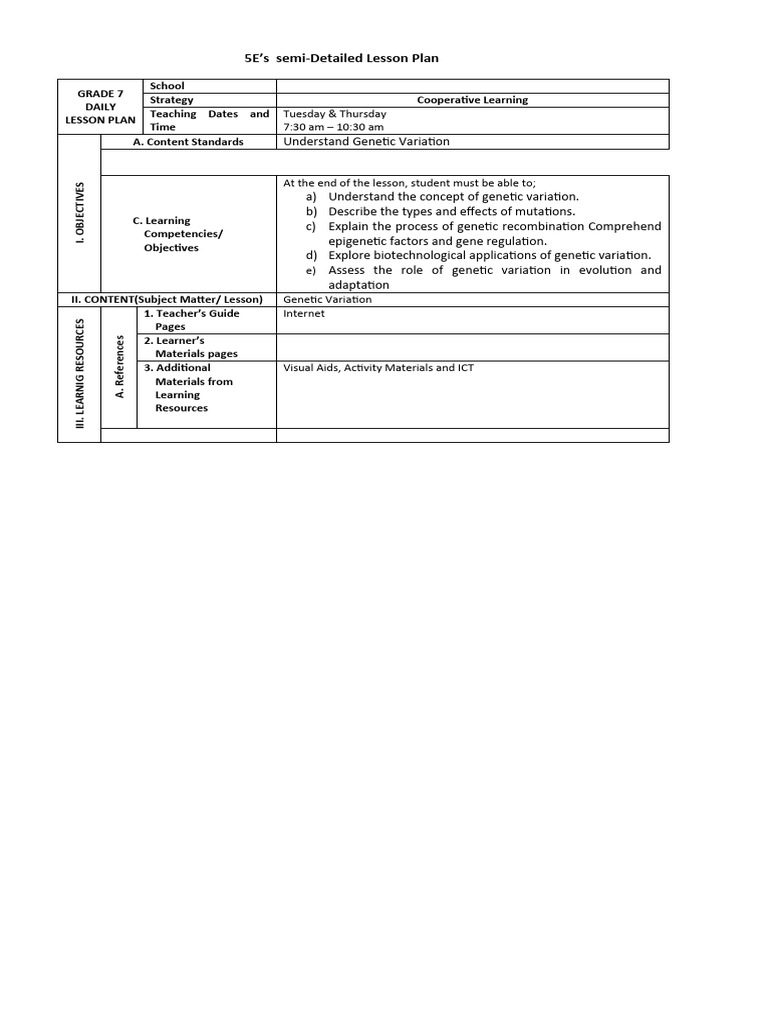5e's - LP in Micropara | PDF | Genetics | Genetic Variation