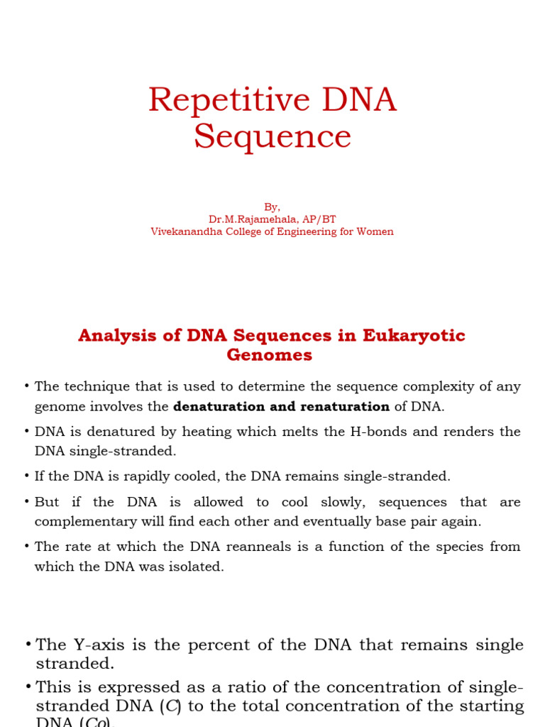 Repetitive DNA | PDF | Transposable Element | Genome