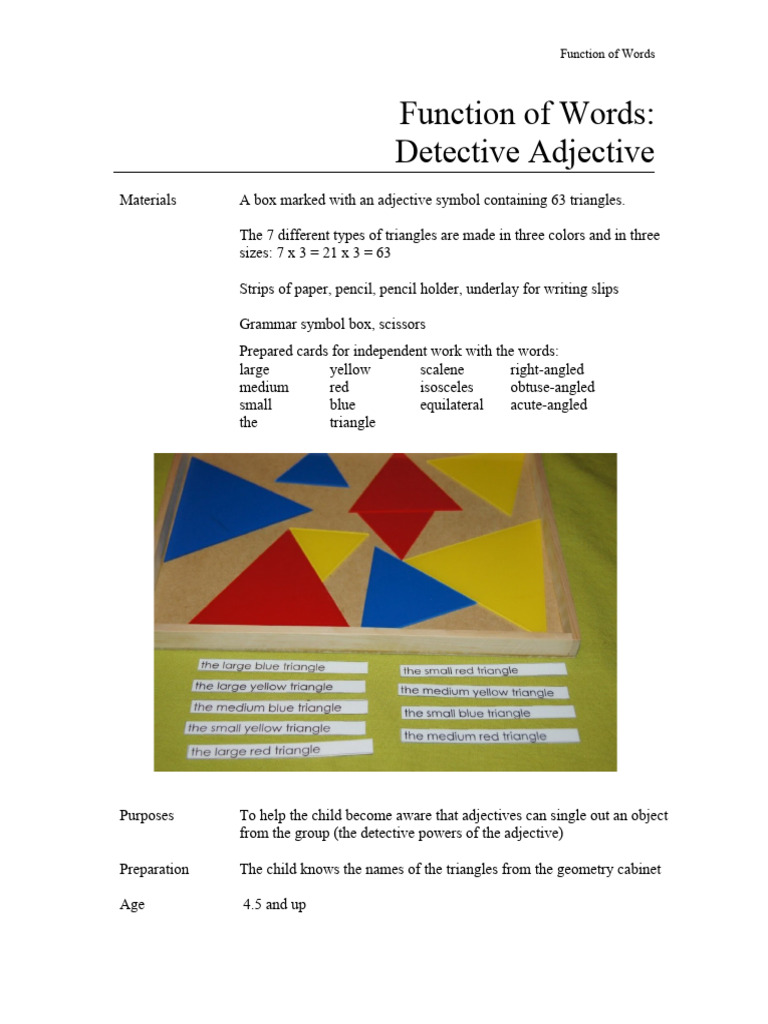 FW - Detective Adjective | PDF | Triangle | Triangle Geometry