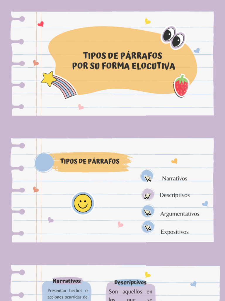 Tipos de Párrafos Por Su Forma Elocutiva | PDF | Comunicación humana ...
