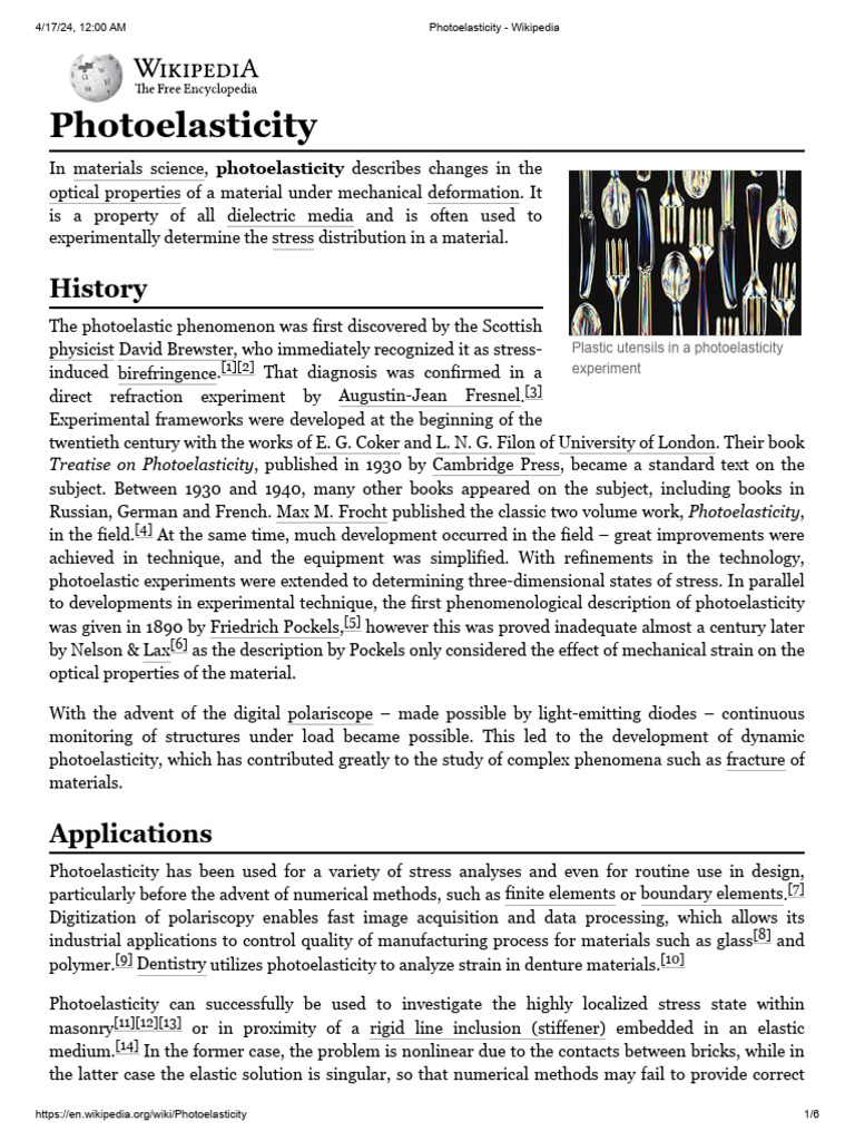 Photoelasticity Introduction | PDF | Electromagnetism | Materials Science