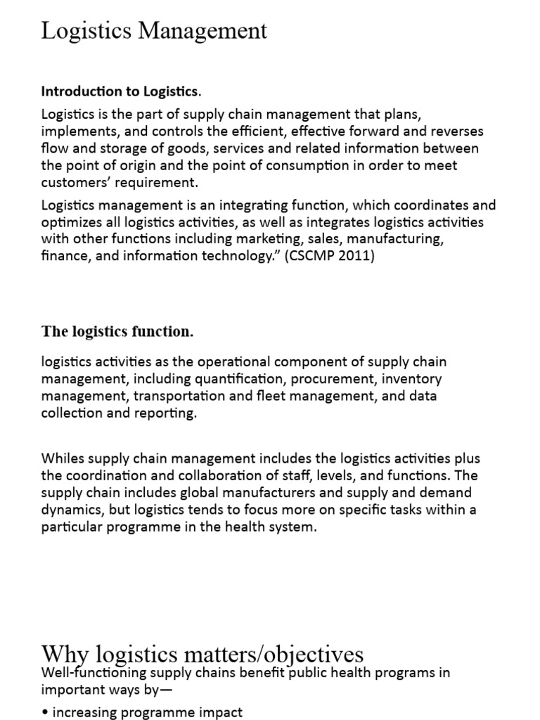 Logistics Systems Reg | PDF | Logistics | Supply Chain