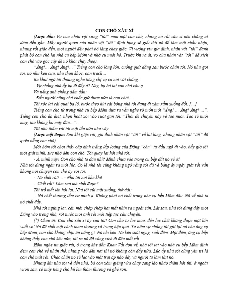 Con Chó Xấu Xí | PDF
