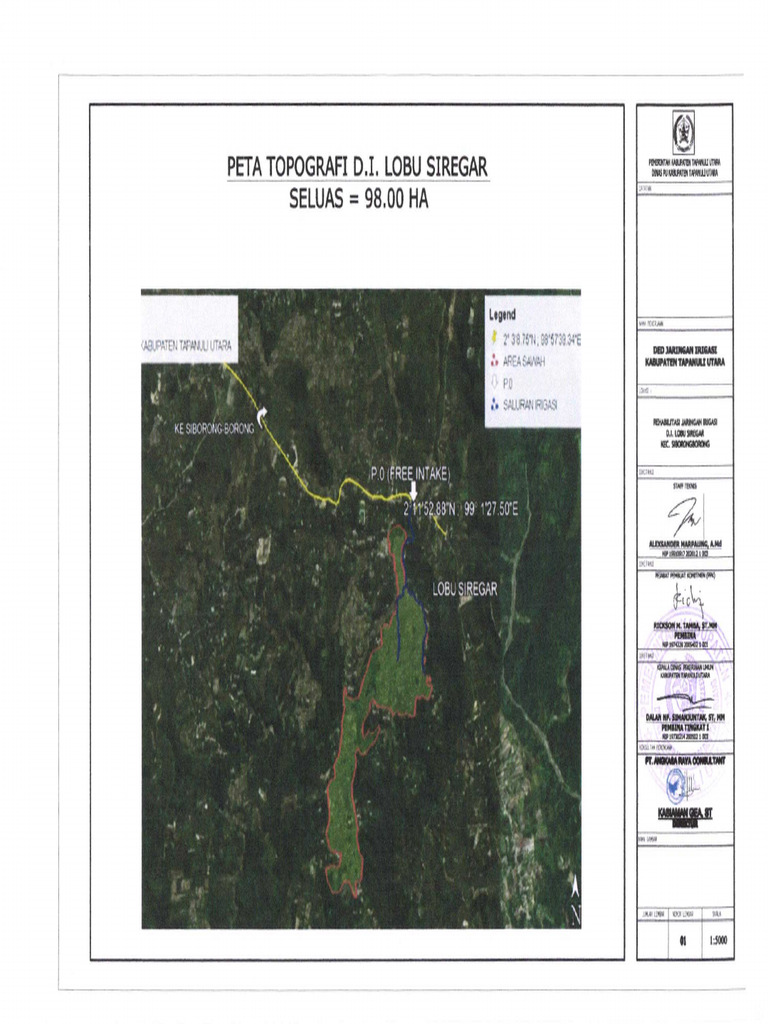 PETA TOPOGRAFI LOBU SIREGAR | PDF