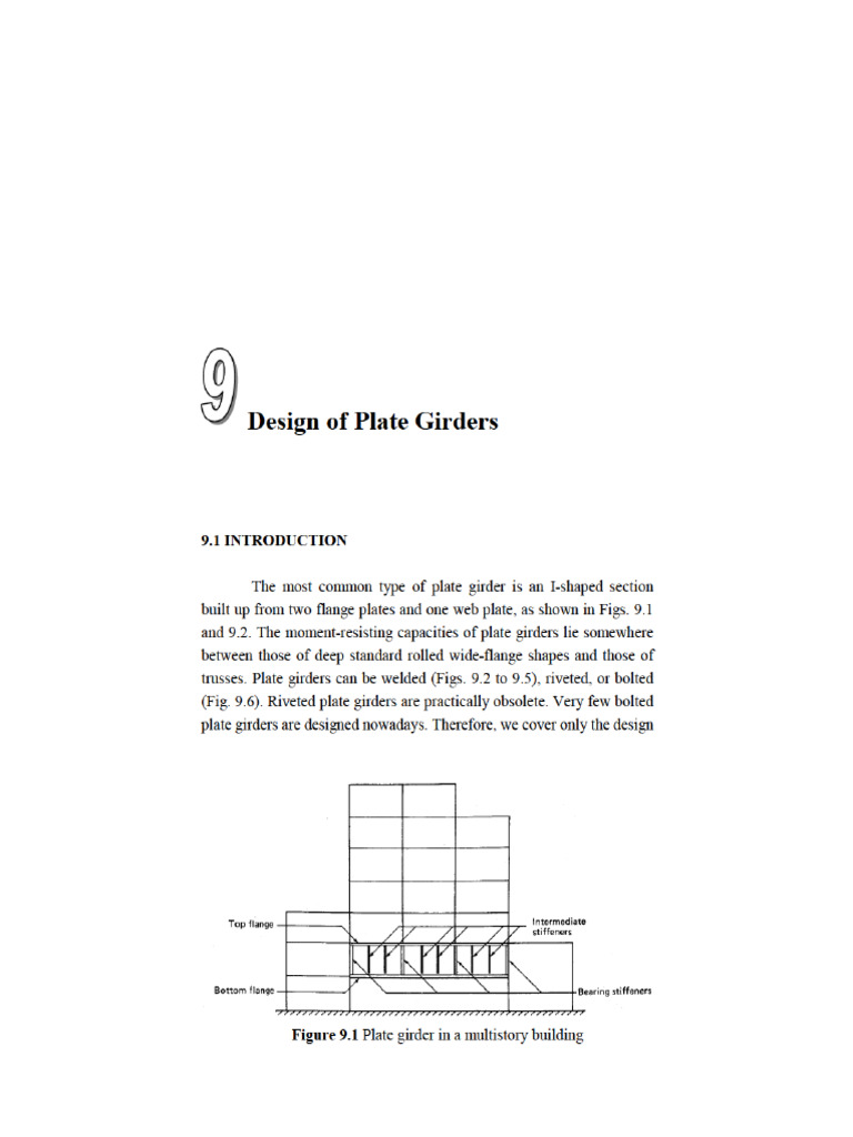 Plate Girder Design Principles | PDF | Truss | Bending