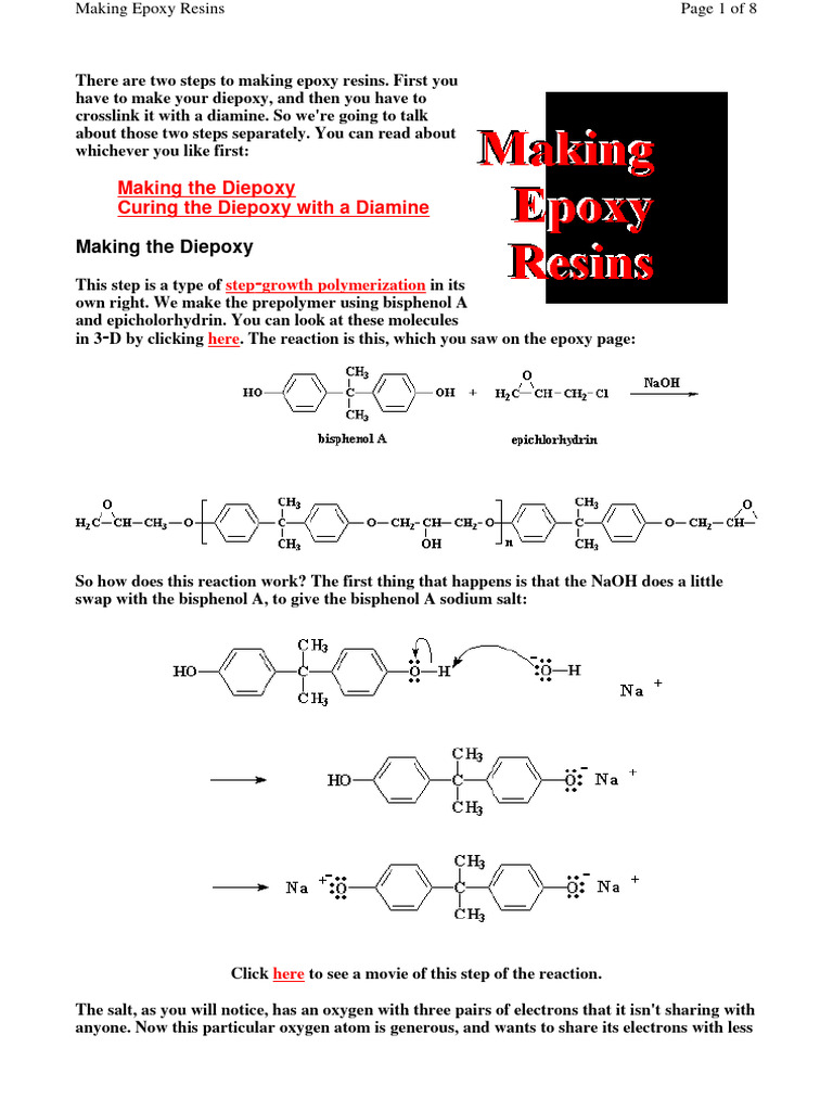 Making Epoxy Resins | PDF | Epoxy | Amine