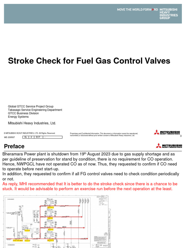 240311 Bheramara FG control valve stroke check | PDF | Valve
