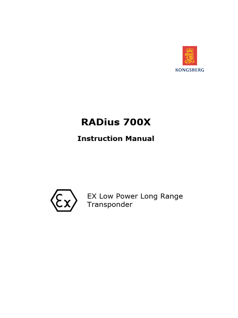 Man Instr RADius 700X | PDF | Electricity | Electrical Engineering
