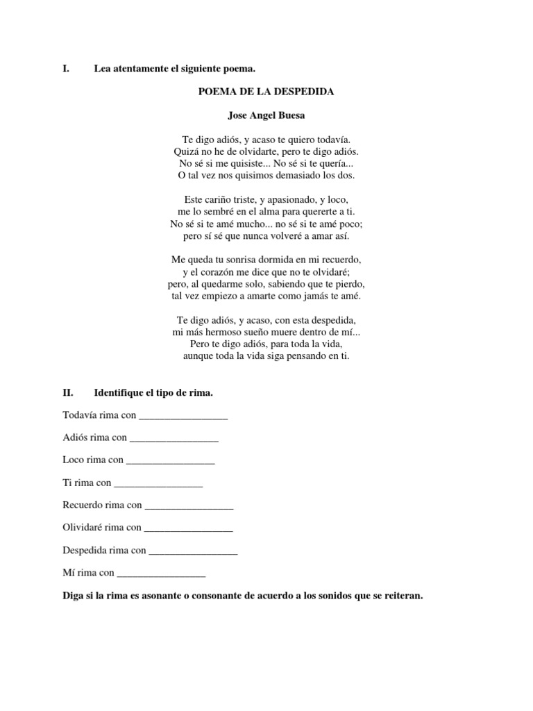 Analisis de Poema | PDF | Artes del Lenguaje y Comunicación | Poesía