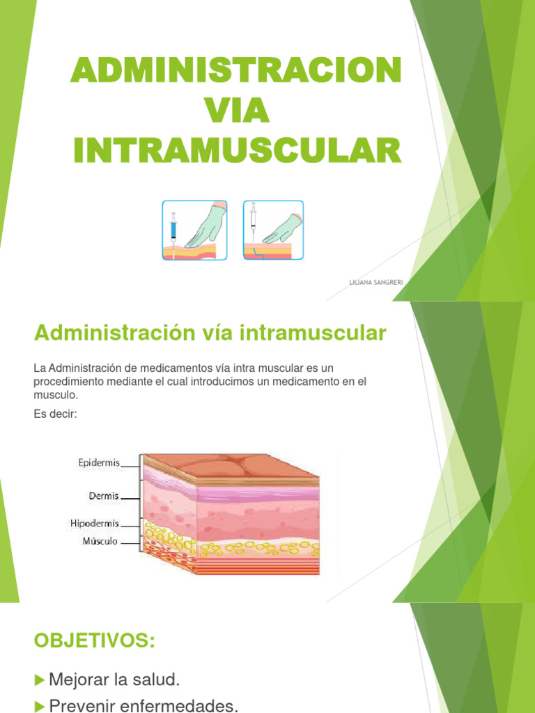 ADMINISTRACION VIA INTRAMUSCULAR | PDF | Inyección (medicina ...