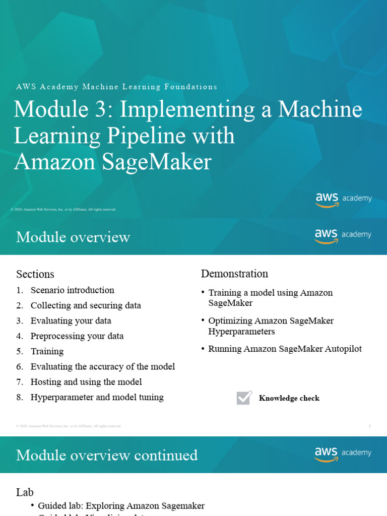 Module 3 Aws | PDF | Amazon Web Services | Machine Learning
