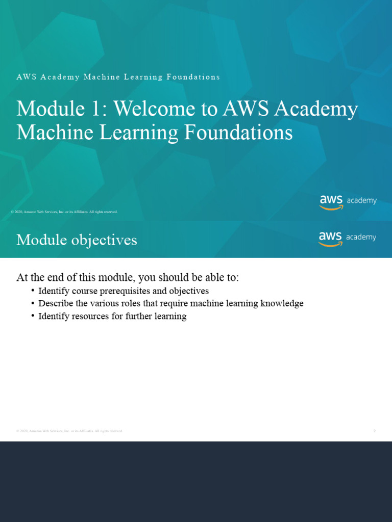 Module 1 Aws | PDF | Amazon Web Services | Machine Learning