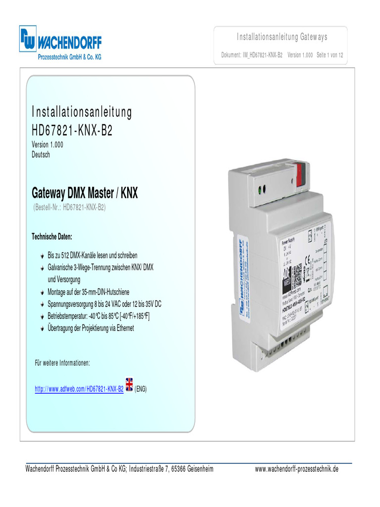 Installationsanleitung - HD67821 KNX B2 | PDF