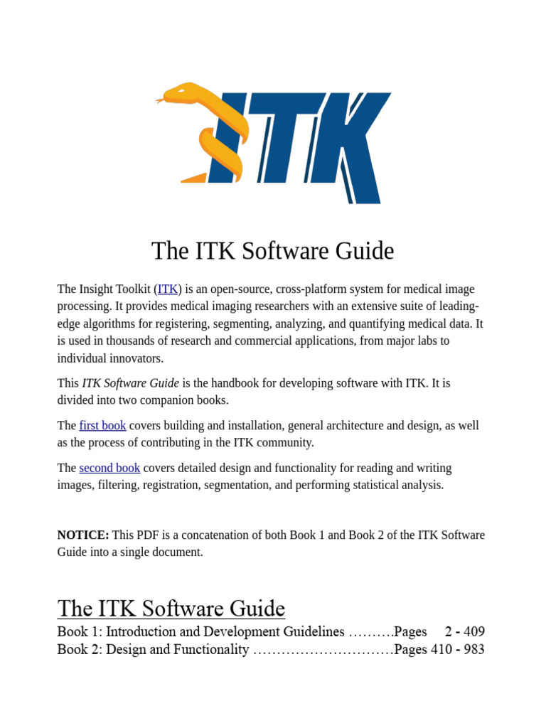 Itk Software Guide | Download Free PDF | Computing | Information Technology