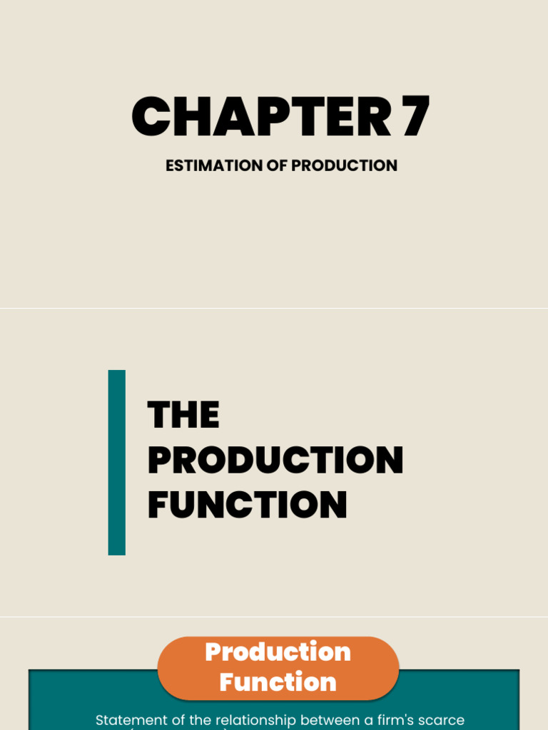 Chapter7-Managerial Economics | PDF | Production Function | Long Run And Short Run