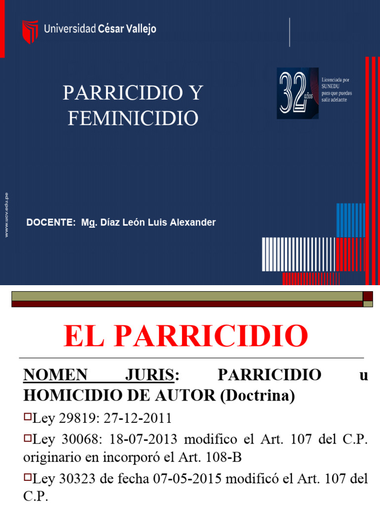 Parricidio y Feminicidio: Análisis Jurídico | PDF | Asesinato ...
