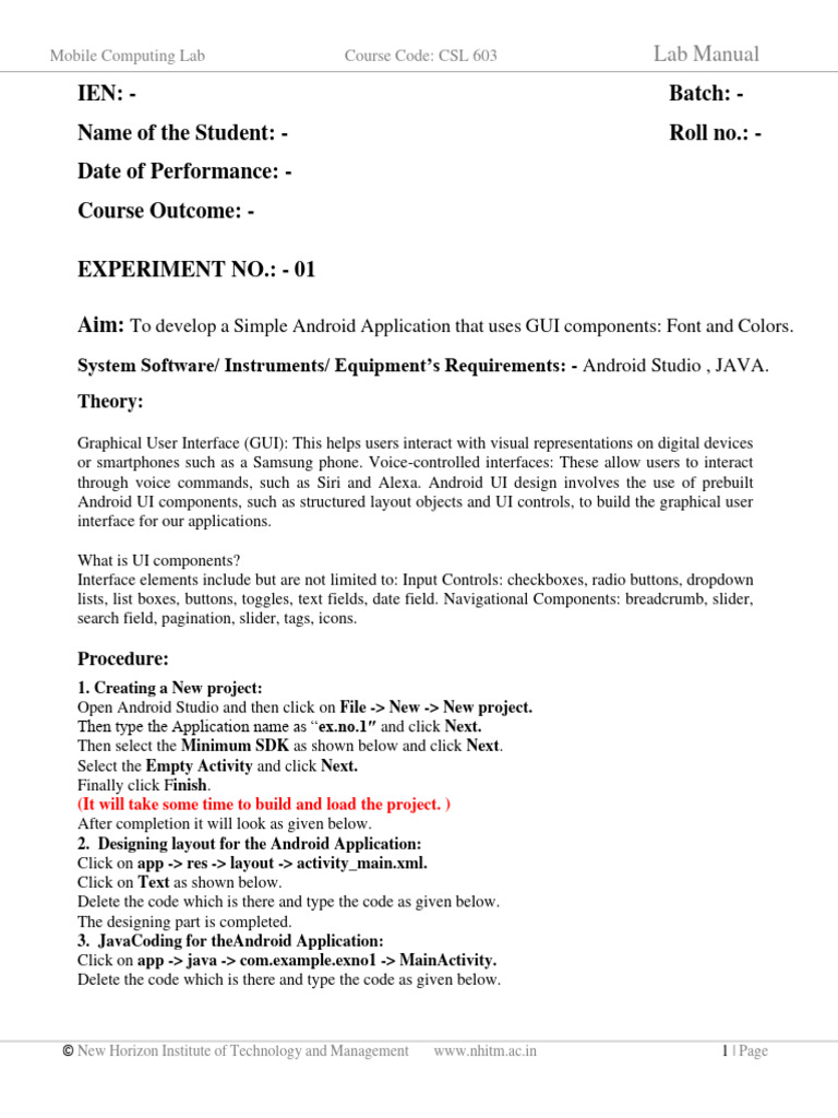 MC Exp Print | PDF | Android (Operating System) | Mobile App