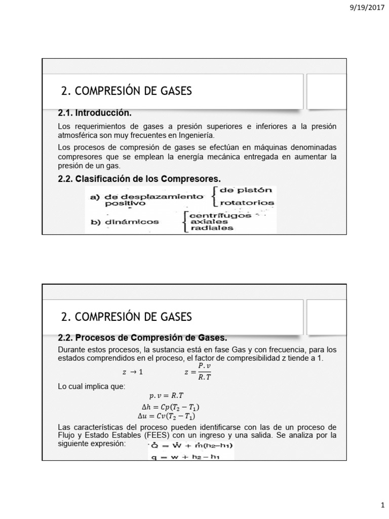 Compresion Gases | PDF | Gases | Calor
