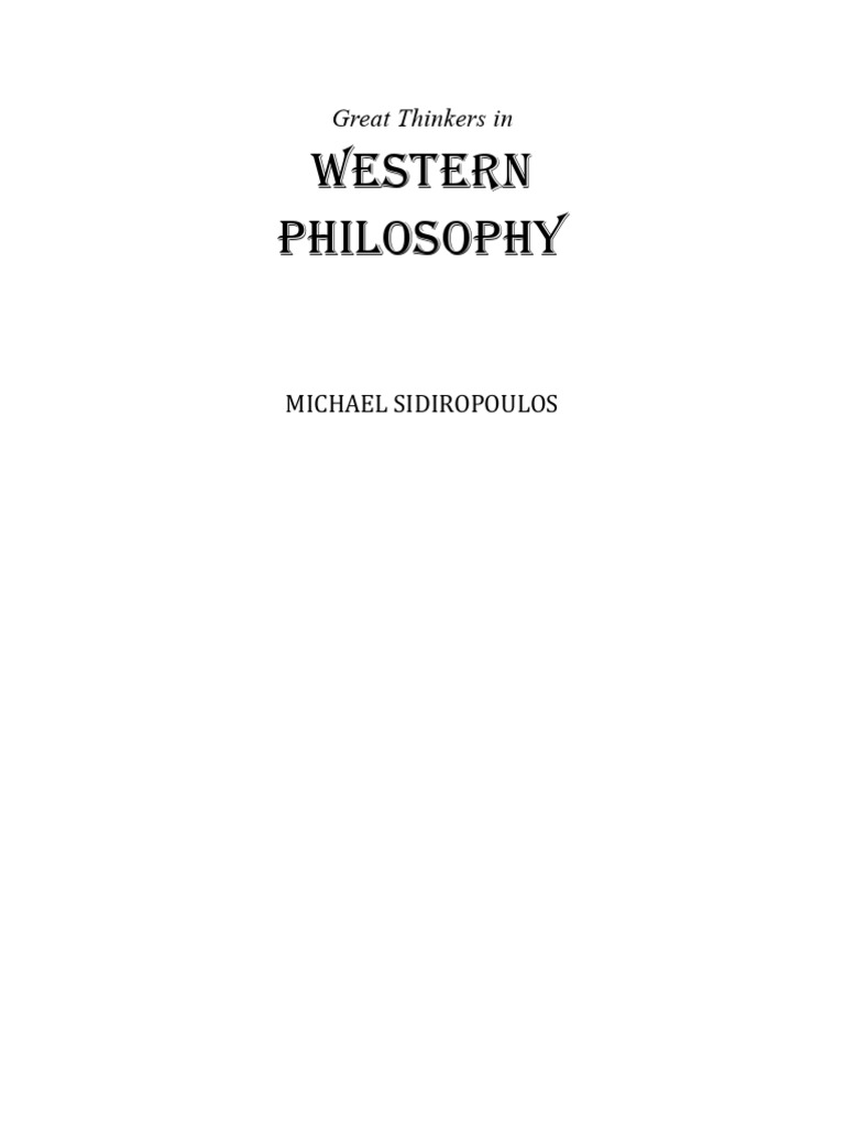 Great Thinkers in Western Philosophy | PDF | Socrates | Plato