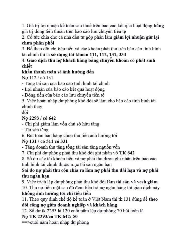 Chương Ii Chương Iii BCTC | PDF