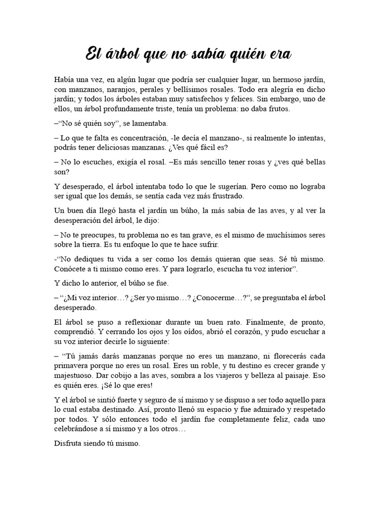 El árbol que no sabía quién era | PDF El árbol que no sabía quién era | PDF