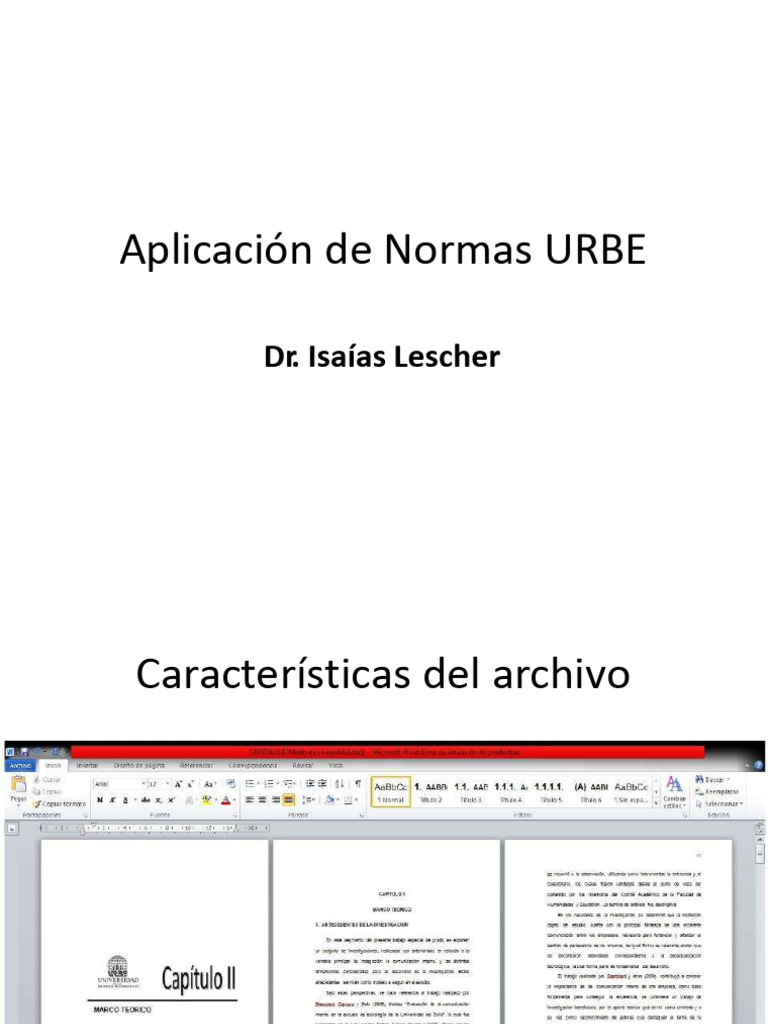 Aplicación de Normas URBE | PDF