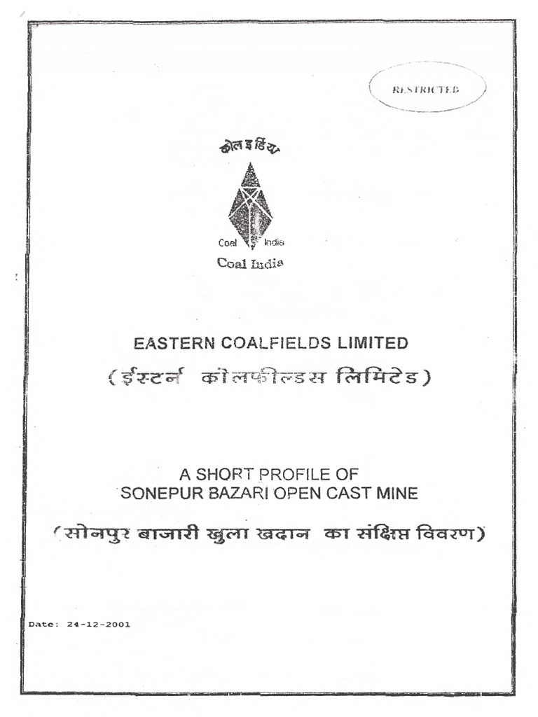 19 - A Short Profile of Sonepur Bajari Open Cast Mine | PDF ...