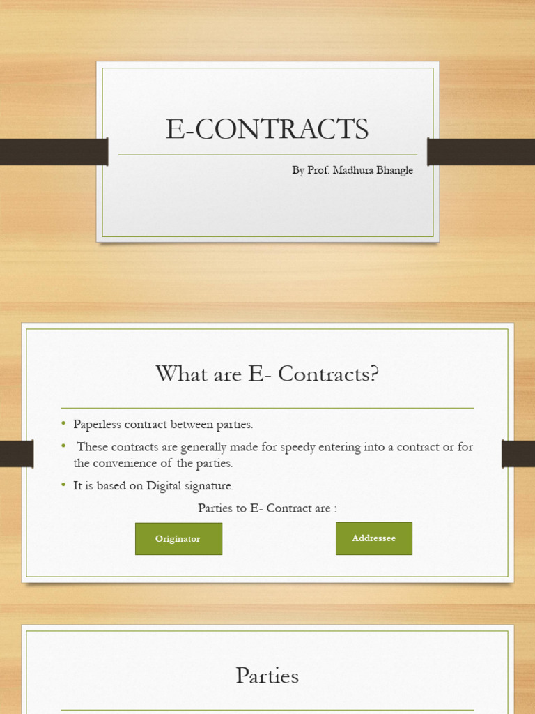 E Contracts | Download Free PDF | Consideration | Common Law