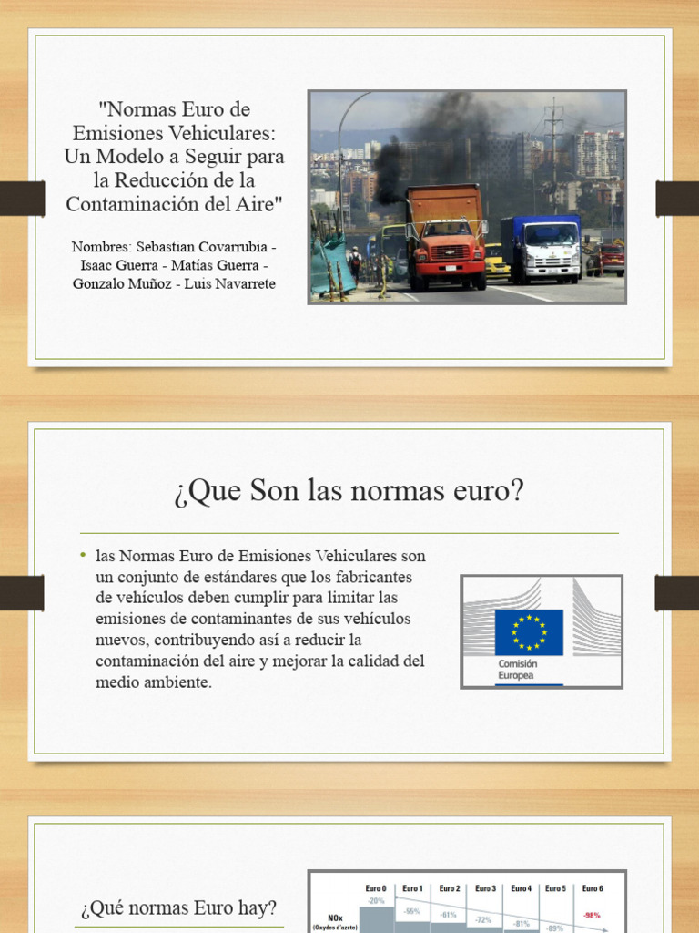 Normas Euro de Emisiones Vehiculares | PDF | La contaminación del aire ...