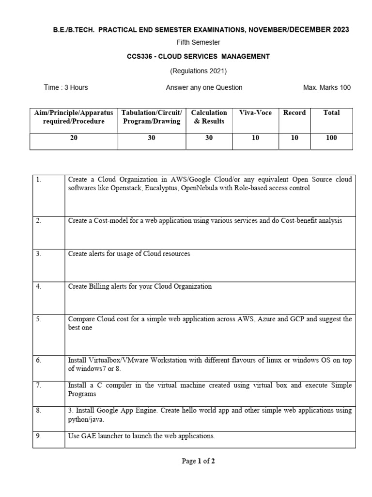 CCS336 Set1 | PDF | Cloud Computing | Application Software