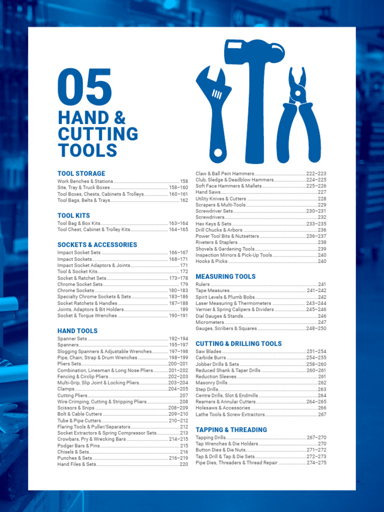 Bishops 05 Hand & Cutting Tools | Download Free PDF | Drill | Tools