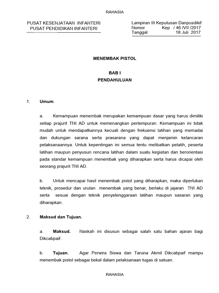 Hanjar Menembak Pistol | PDF