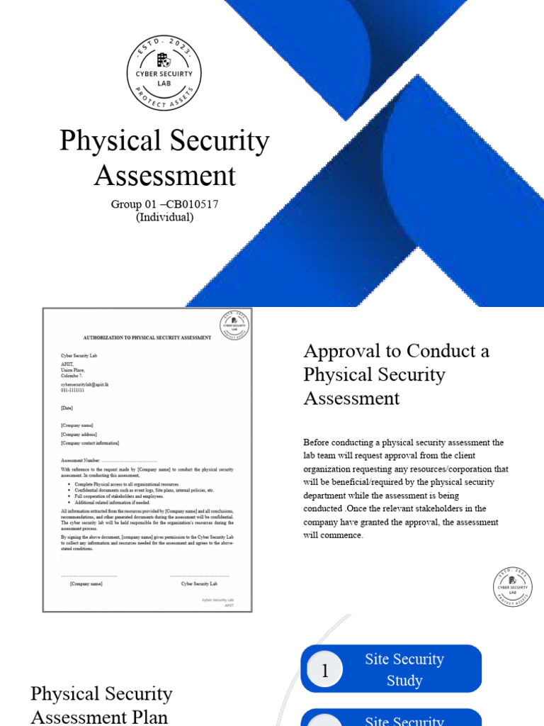 Physical Security Assessment | PDF | Vulnerability (Computing) | Physical Security