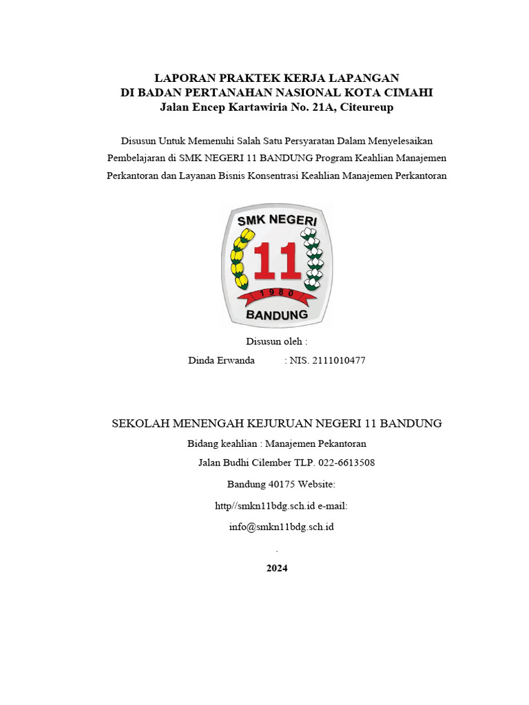 Laporan Praktek Kerja Lapangan | PDF
