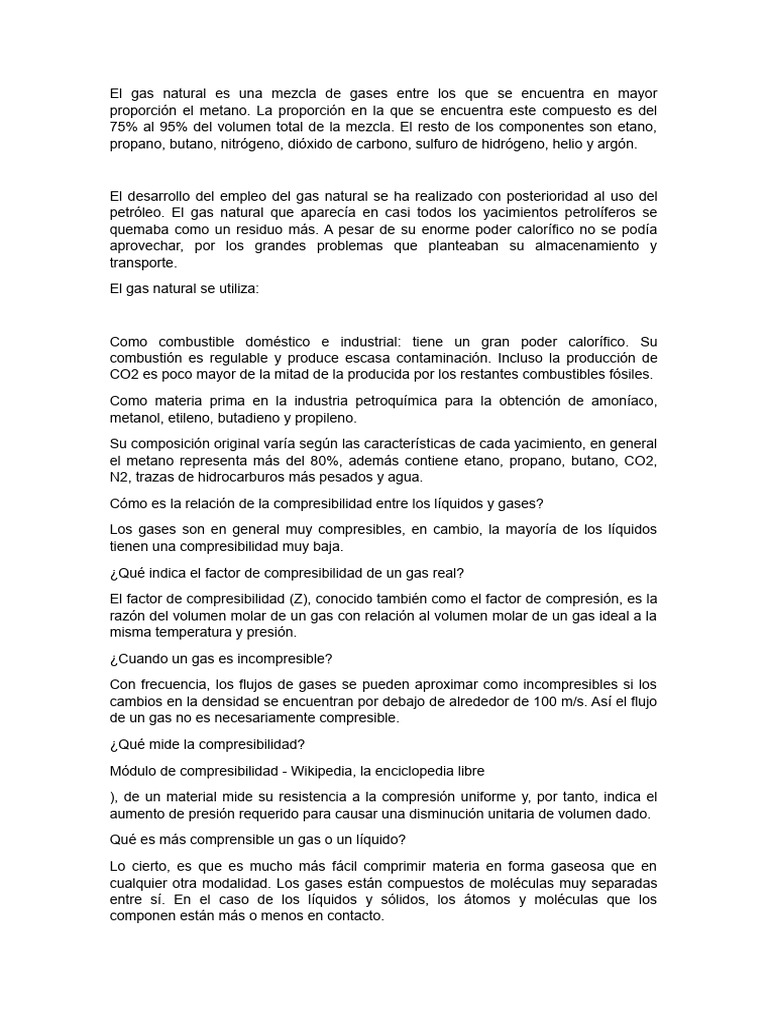 Conceptos Gas | PDF | Gas natural | Combustibles