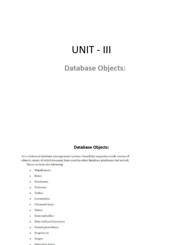 UNIT - III | PDF | Sql | Data Management