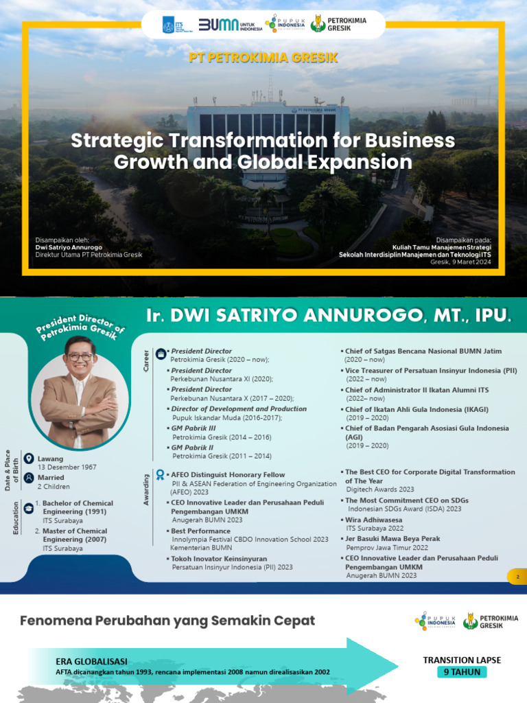 Transformasi Bisnis Petrokimia Gresik | PDF