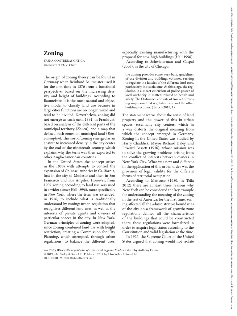 Orum, A.M. and Gatica, Y.C. (2022) - Zoning. | PDF | Zoning | Urbanization
