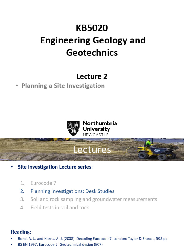 Lecture 2 - Planning A Site Investigation - Handout | Download Free PDF | Geotechnical ...
