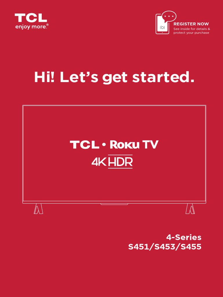 S451 - S453 - S455 Quick Start Guide | PDF | Roku | Hdmi