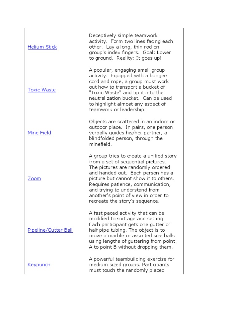 Helium Stick | PDF | Team Building | Psychological Concepts