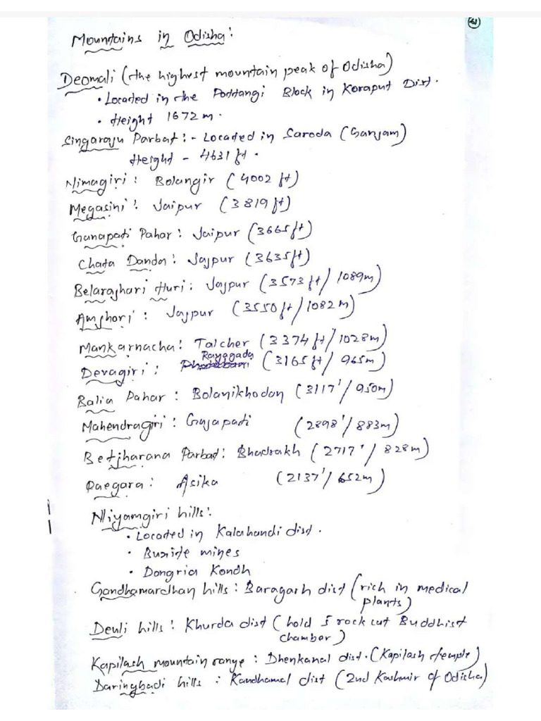Odisha Mountains | PDF