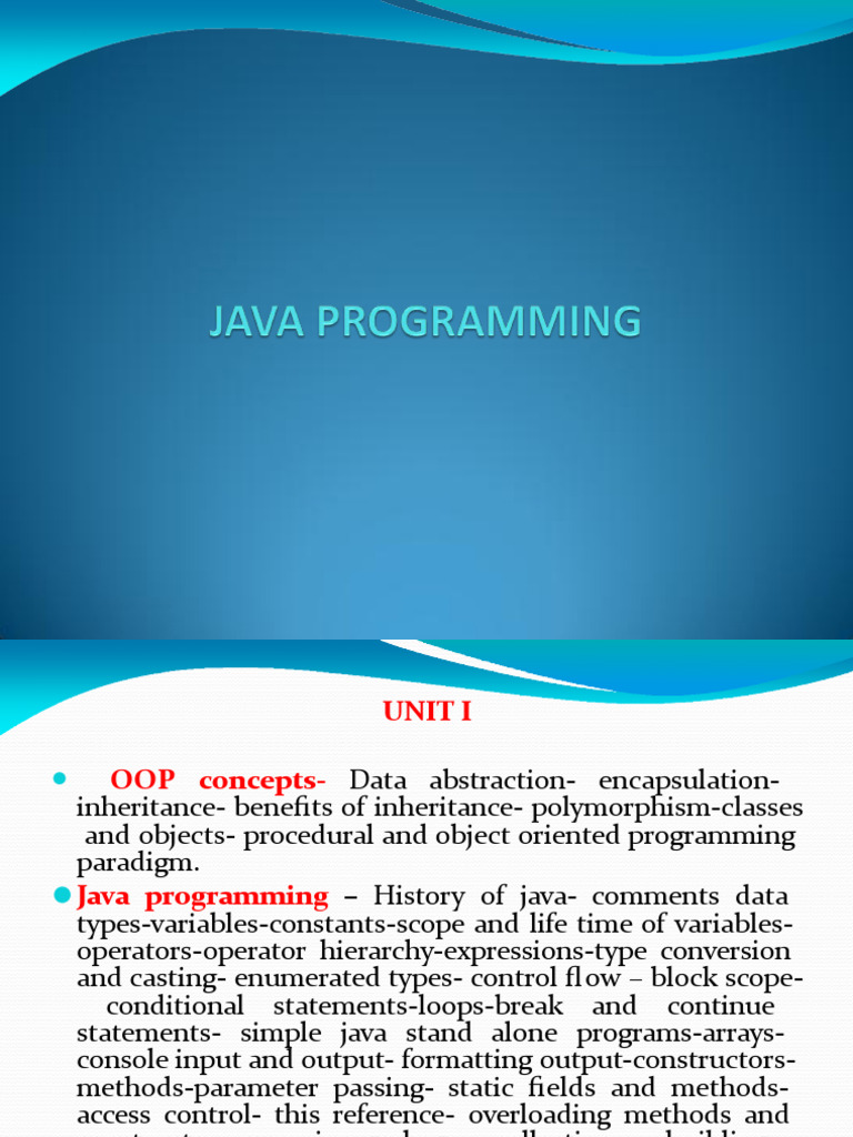 Java PPT'S | PDF | Inheritance (Object Oriented Programming) | Method (Computer Programming)