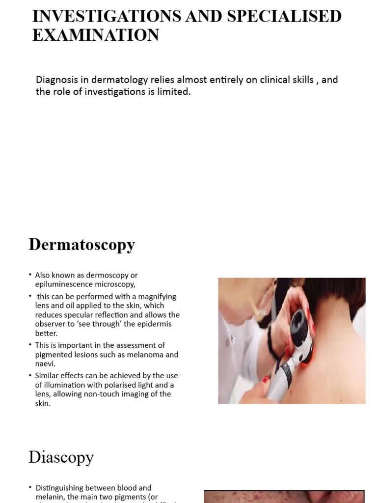 Investigations and Specialised Examination | PDF | Allergen | Biopsy