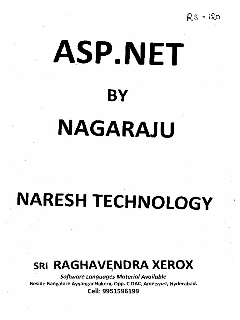Nagaraju (Asp - Net Class Notes) | PDF
