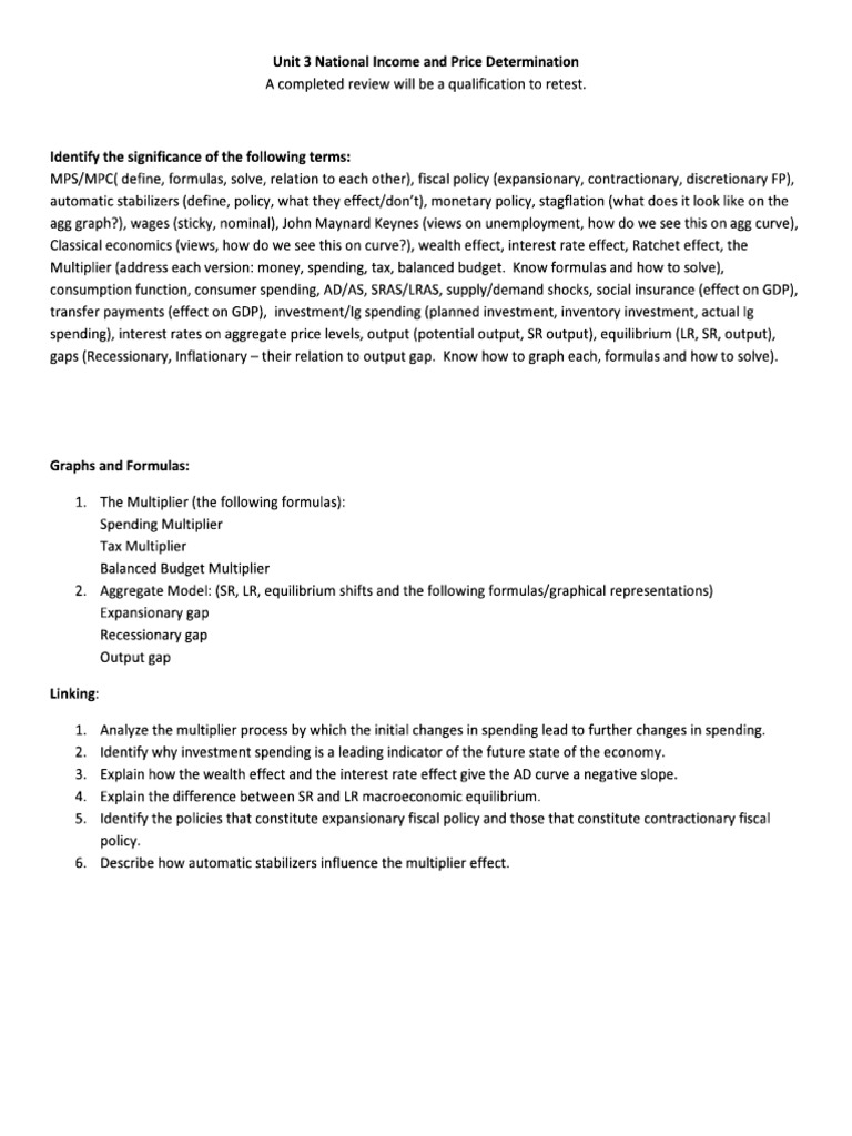 Unit 3 Review-2 | PDF