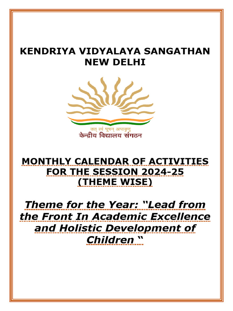 Theme Wise Academic Calendar Activities 2024-25 | PDF