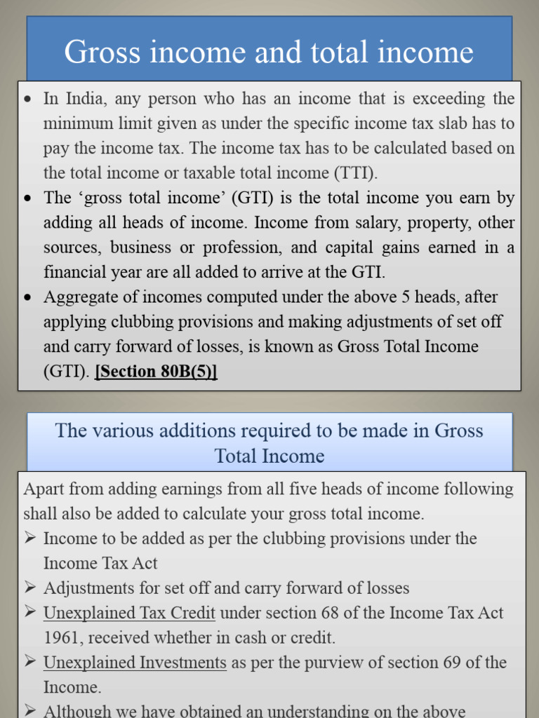Total Income | Download Free PDF | Income Tax | Income