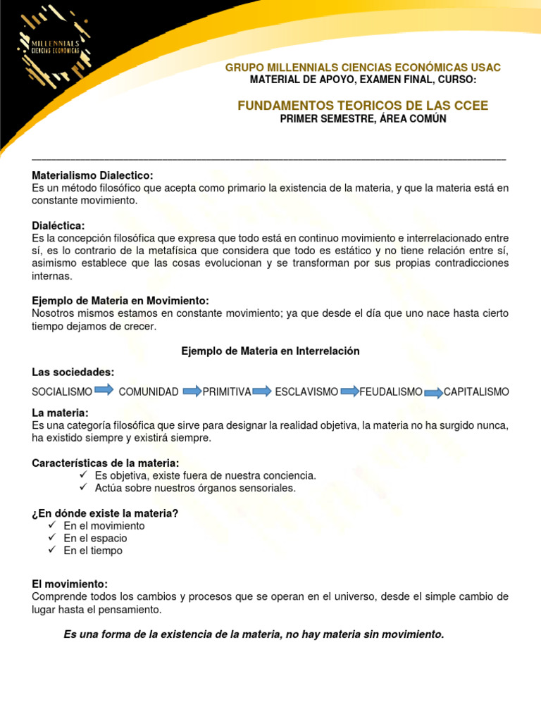 FUNDAMENTOS, examen final | PDF | Dialéctico | Esencia